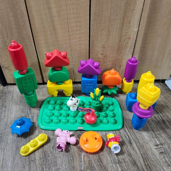 Fisher-Price | Toys | Fisher Price 26 Piece Pop Onz Blocks With Base ...